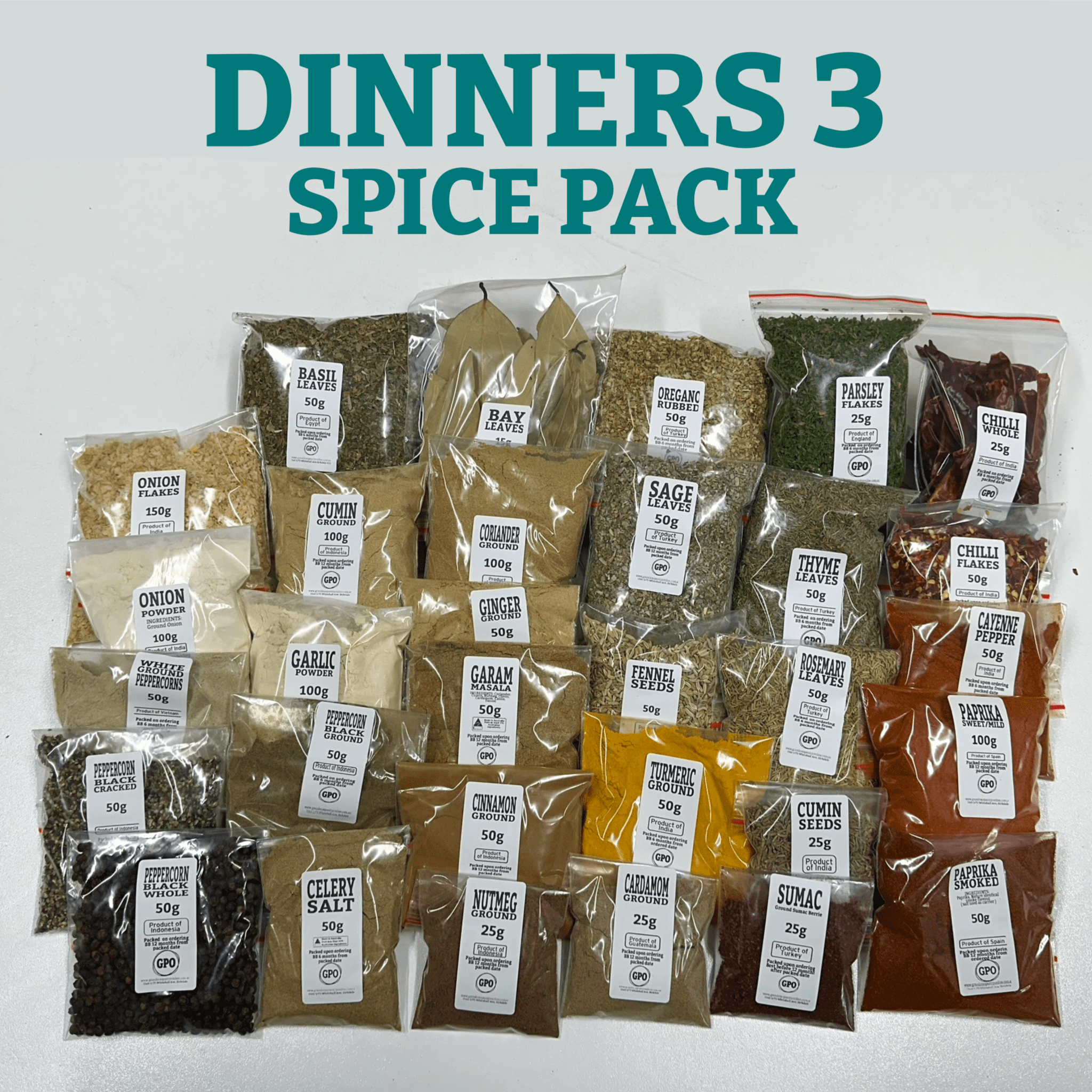 The Healthy Mix Dinners 3 SPICE PACK - Grandma’s Pantry